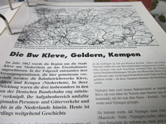 BW MIT GLEISPLAN 6 Bahnbetriebswerk Kleve, Kempen Geldern 44S EUR 17,99 ...