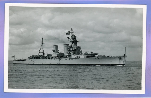 1930C HMS FROBISHER NAVY SHIP ACTIVE IN WW2 WAR MILITARY RP PHOTO ...