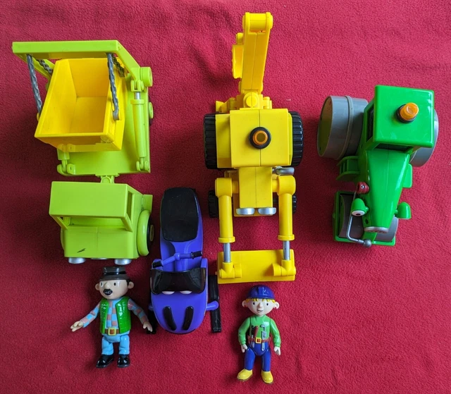 BOB THE BUILDER Toy Vehicles Bundle Roley Scoop Skip Zoomer Wendy ...