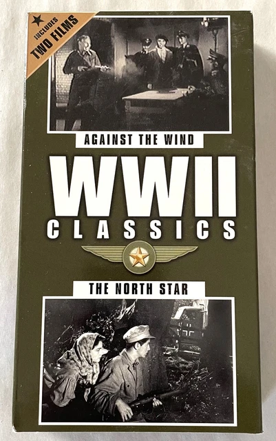 WWII CLASSICS TWO Film VHS Tape - Against The Wind & The North Star £9. ...