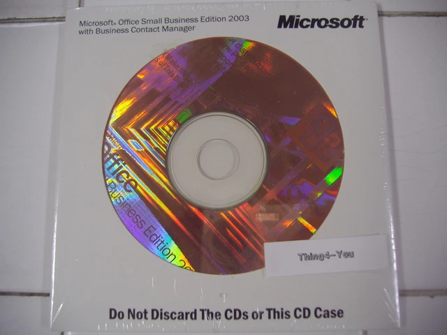 MICROSOFT OFFICE 2003 SBE with Word/Excel/Outlook/Powerpoint/Publisher ...