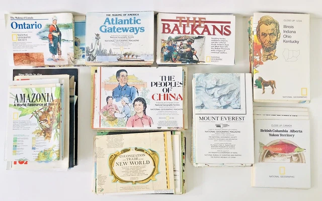 NATIONAL GEOGRAPHIC MAGAZINE, Supplementary Map Bundle x 144 £42.00 ...