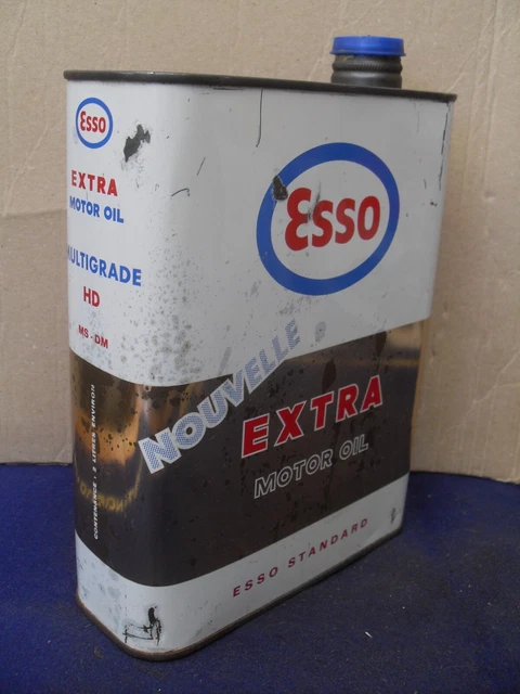 BIDON ANCIEN HUILE GARAGE " ESSO EXTRA MOTOR OIL " ANNÉES 50 60 3em Model EUR 14,00 - PicClick FR