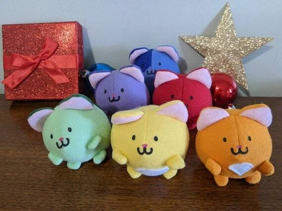 Rainbow Hamster Kitty Set Inspired By Gabbys Dollhouse Plush Toy Set