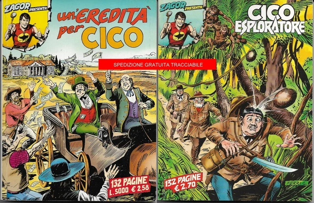 ZAGOR PRESENTA: N.21 "Cico esploratore" - n.22 "un'eredità per Cico" EUR 10,00 - PicClick IT