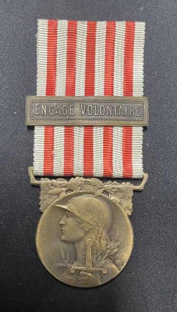 MÉDAILLE COMMÉMORATIVE 1914-1918 " Agrafe Engage Volontaire " EUR 24,99 ...