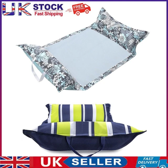 INFLATABLE FLOATING ROW Swimming Pool Hammock Bed Beach Water Lounger ...