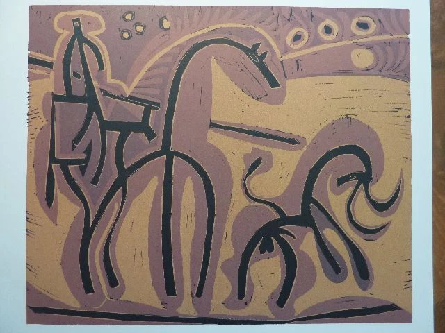 Pablo Picasso Linolschnitt 1962 Picador Und Stier Eur 2 38