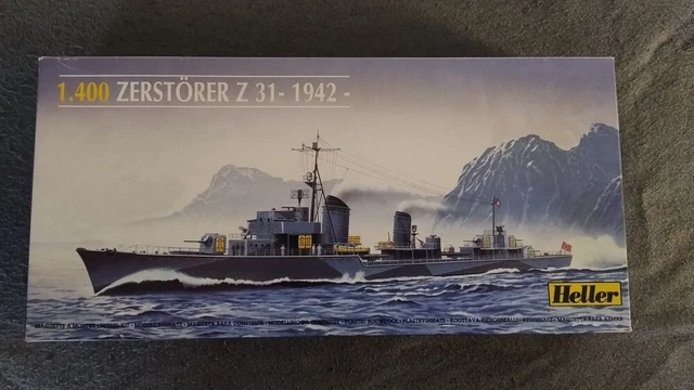HELLER 1:400 - Zerstorer Z-31 - 1942 EUR 9,00 - PicClick DE