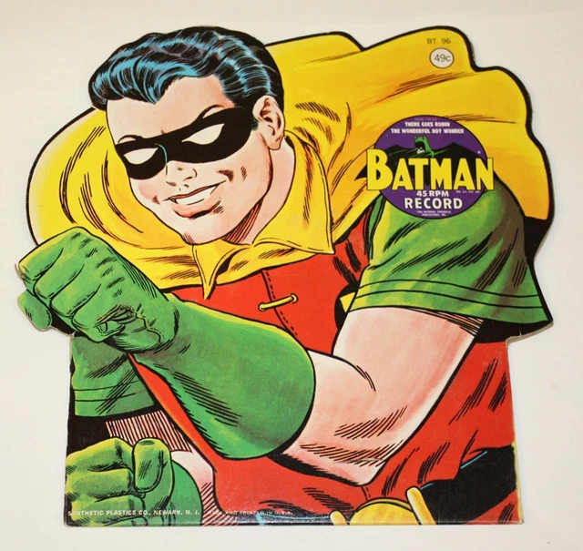 ROBIN THE BOY Wonder from 1960's Batman TV Series 45 Record with Die ...