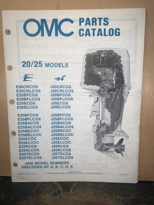 JOHNSON EVINRUDE -PARTS List- For 20/25 Models. 1985 Outboard. £15.90 - PicClick UK
