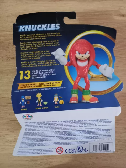 SONIC THE HEDGEHOG Knuckles figure with a ring 4inch New boxed £47.00 ...