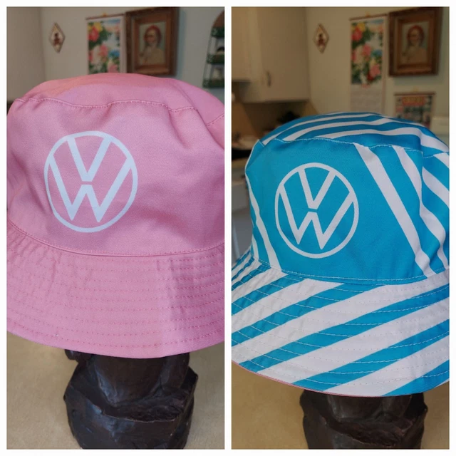 RARE BLUE PINK Volkswagen VW Logo Reversible Bucket Hat $29.99 - PicClick