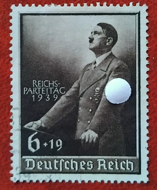 BRIEFMARKE DEUTSCHES REICH DR 1939 Adolf Hitler Reichsparteitag ...