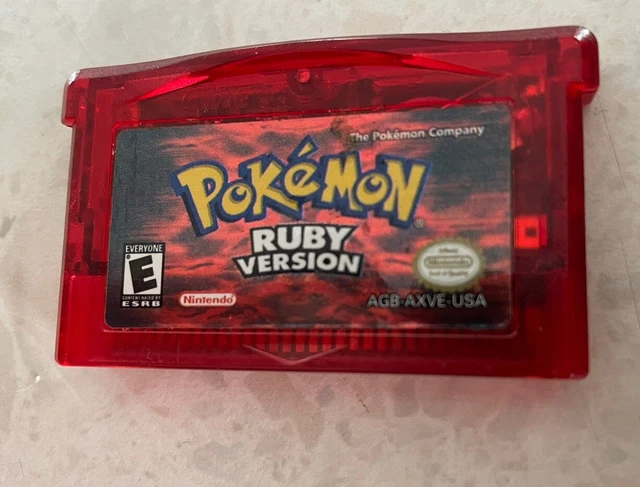 GENUINE ORIGINAL NINTENDO Game Boy Advance GBA Pokemon Ruby Version ...