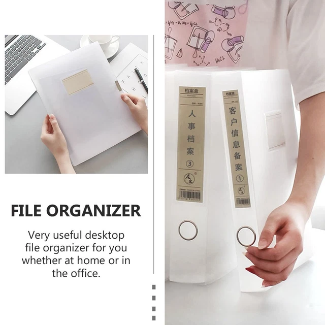 2 PCS OFFICE Organiser Document Storage Box File Boxes Bills Organizer ...