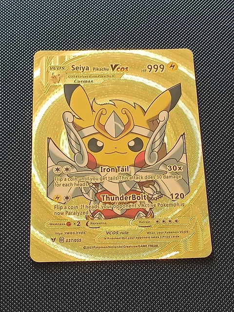 PIKACHU POKEMON SAINT Seiya Chevalier Zodiaque Pika Carte Card Holo ...