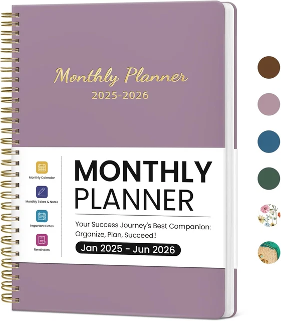 MONTHLY PLANNER 2025-2026, 18 Months Planner Calendar 2025-2026 ...