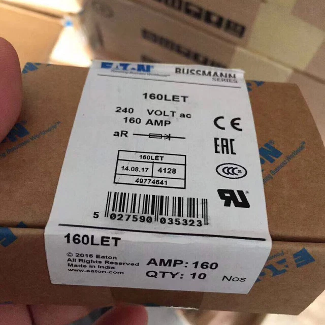 10 PIEZAS/CAJA PARA Bussmann EATON Fuse 160LET 160A 240vac Nuevo en ...