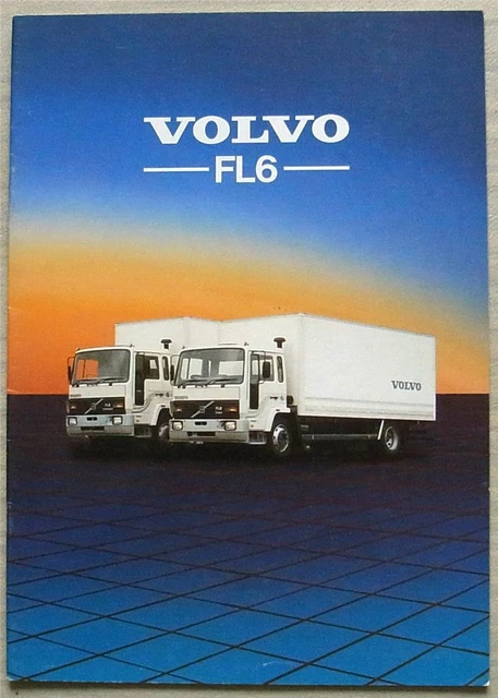 VOLVO FL6 TRUCKS Commercial Vehicles Sales Brochure Aug 1985 #RSP 4000 ...