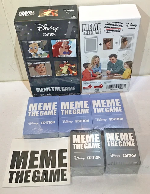 WALT DISNEY MEME The Game - Disney Edition Family Cards Game ~ Cards ...