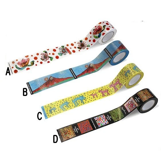YAYOI KUSAMA MASKING Tape Stationery Sticker 4 Types 1.5in diameter ...