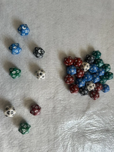 10 DICE MAGIC The Gathering D20 Spin down Life Counter Dungeons And ...