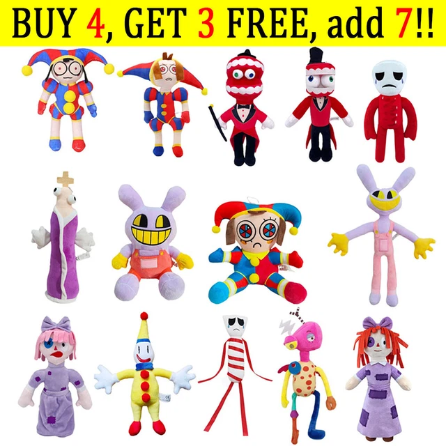 2023 New Cute The Amazing Digital Circus Plush Dolls Jax Pomni Stuffed