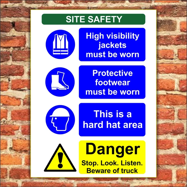 CONSTRUCTION SITE SAFETY Signage- Building Site Signs - 3mm Foamex ...