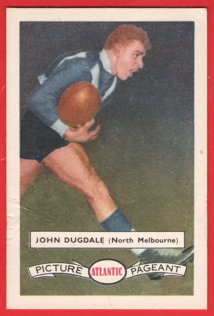 1958 VFL AFL ATLANTIC PETROL STATIONS STAR - 82 John DUGDALE (NORTH ...