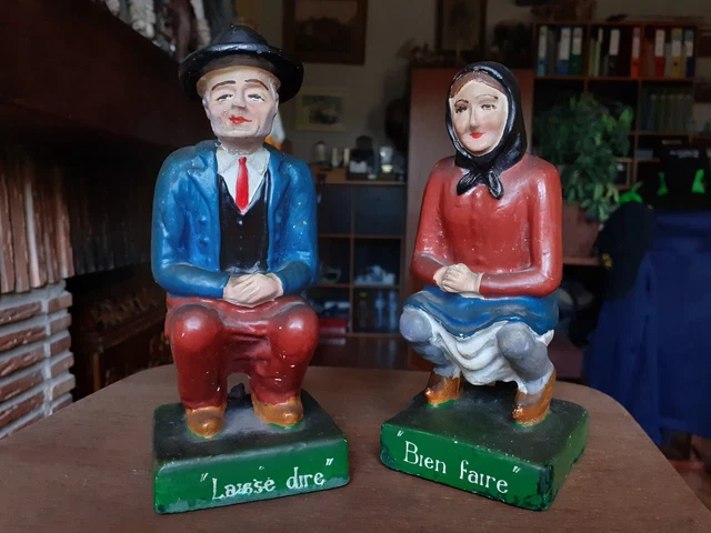 ANCIENNES FIGURINES, SANTONS chieurs, caganer, pooper, père la colique ...