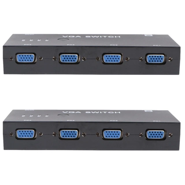 4 PORT BOX Vga Adapter Box Cable £33.18 - PicClick UK