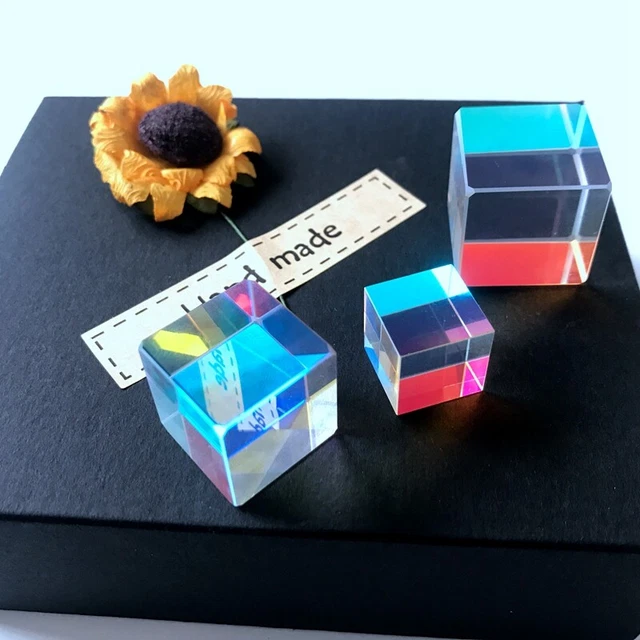 CUBE PRISM CROSS Dichroic RGB Combiner Splitter Glass 4 Size EUR 10,84 ...