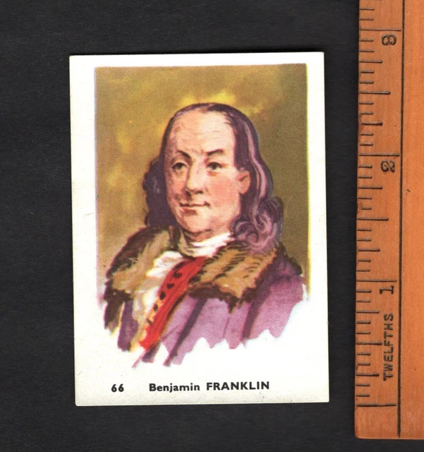 BENJAMIN FRANKLIN RARE Pelletier French Trade Card 1950s USA Inventor ...