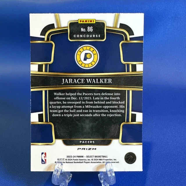 2023-24 SELECT JARACE Walker carta rookie atrio verde bianco viola ...