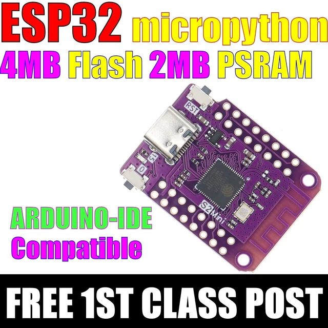 ESP32 S2 MINI V1.0.0 LOLIN WIFI Micro-python. Wemos ESP32-S2 4MB ...
