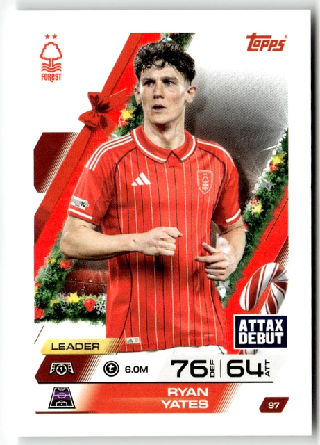 TOPPS MATCH ATTAX CL 2025-26 N° 97 Ryan Yates Début Spécial Noël EUR 1 ...
