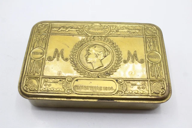 WW1 CHROMED CHRISTMAS Princess Mary Tin 1914 £30.01 - PicClick UK