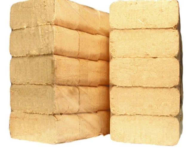 HOLZBRIKETT ECKIG FOLIENVERPACKT Brennholz Kaminholz Briketts OVP 20 kg ...