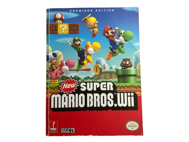 NEW SUPER MARIO Bros Official Strategy Guide Book Prima Nintendo Wii ...