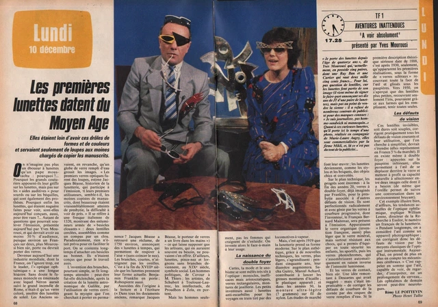 COUPURE DE PRESSE Clipping 1984 Yves Mourousi & Marie Laure Augry (2 pages) EUR 5,00 - PicClick FR