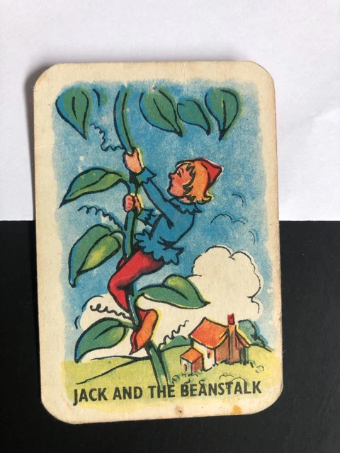 VINTAGE ART RETRO Swap Playing Card Game: Jack Beanstalk Fairy Tale ...