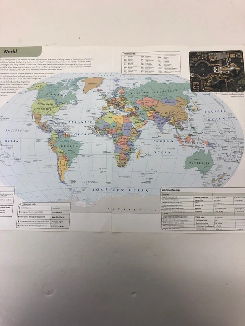 2007: MAP OF The World Political Africa Asia Europe Oceania Original ...