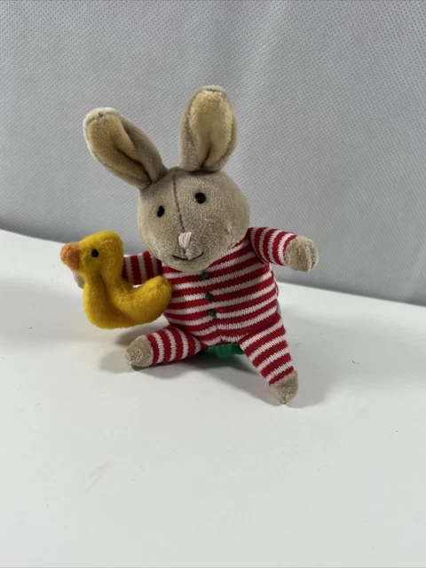 JELLYCAT FINGER PUPPET Rabbit With Duck Circa 2000 Retired Rare £15.99 ...