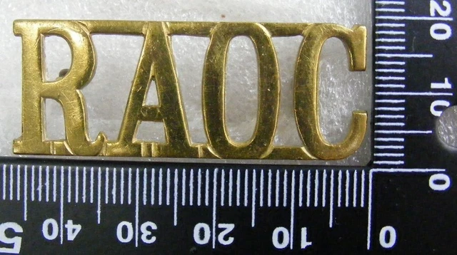 GB ORIGINAL SHOULDER Title: RAOC Royal Army Ordnance Corps WW1/WW2 $9. ...