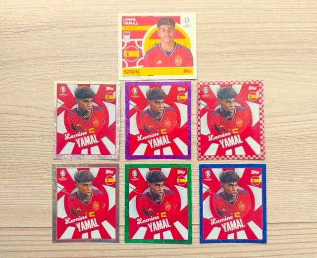 TOPPS EURO 2024 - Sticker - Lamine Yamal - Complete - Blue - Green ...