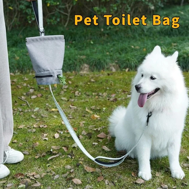PET POOP PICK-UP Waste Bags Dispenser Dog Outdoor Portable Holder Hook ...
