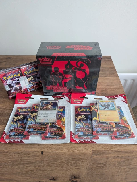 POKÉMON TCG DESTINED Rivals ETB, Booster Packs (12) & Blister Combo (X2 ...