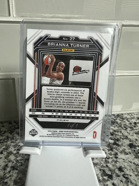 2023 PANINI WNBA Prizm Brianna Turner VINILE ORO 1/1 Phoenix Mercury ...