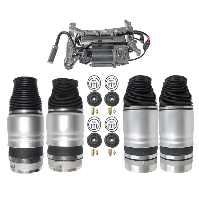 POUR AUDI Q7 4*suspension pneumatique + compresseur pompe 7L6616403B ...